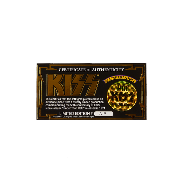 Hotter Than Hell 50th Commemorative Patch - KISS UK